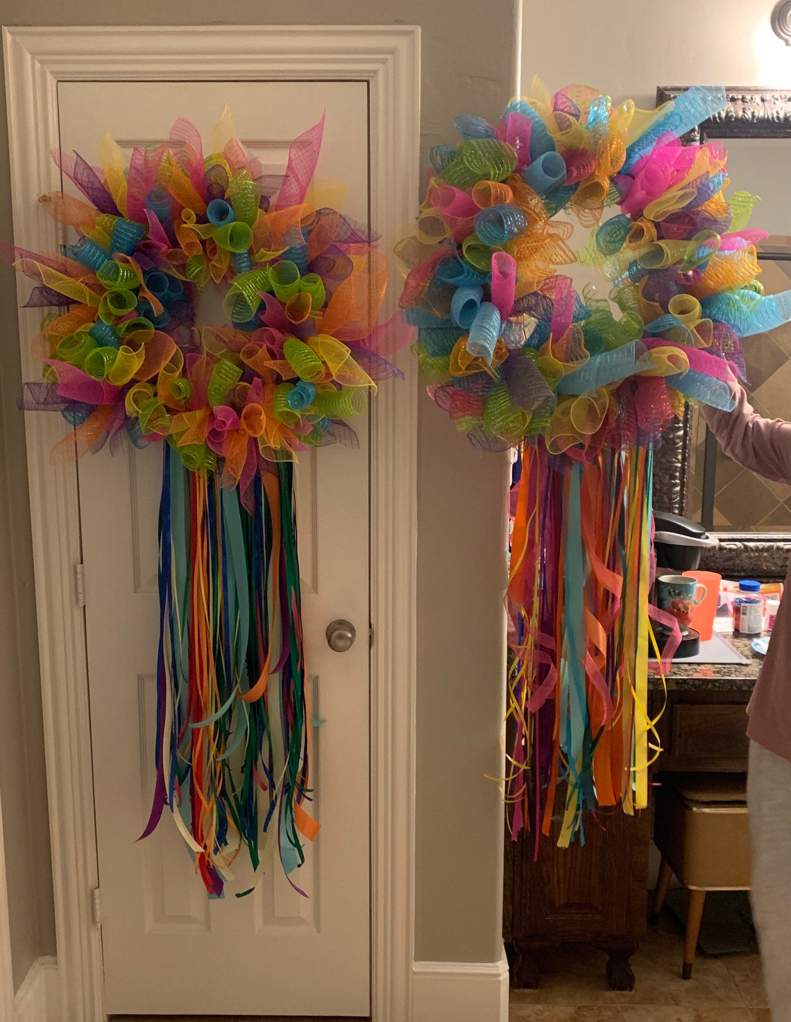 Fiesta wreath celebration wreath multicolored wreath party | Etsy