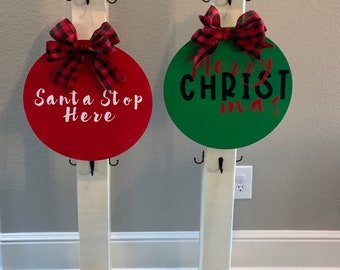 Wood Post Stocking Holder - Etsy