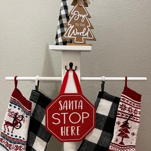 Christmas Stocking Post, Wood Banister Post With Removable Poles - Etsy