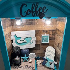 Beach Decor, Figi Color Coffee Cabinet, Coastal Themed Hutch - Etsy