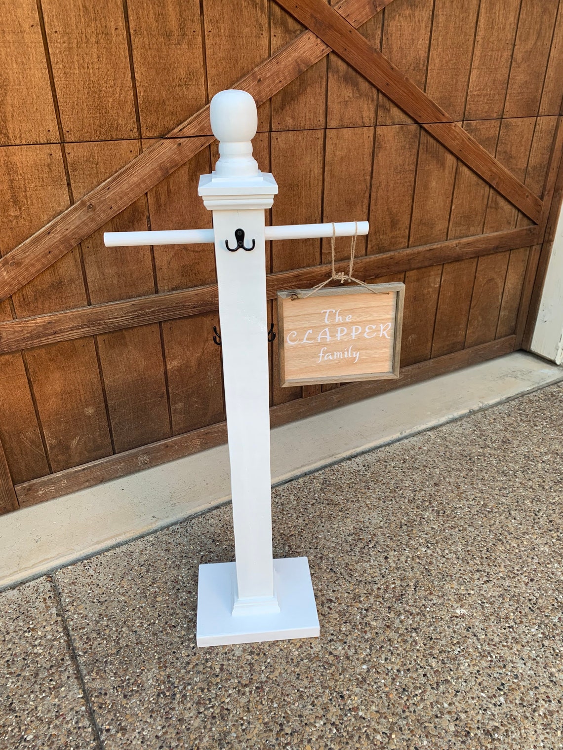 Personalized Banister Post Wood Banister Stocking Holder | Etsy