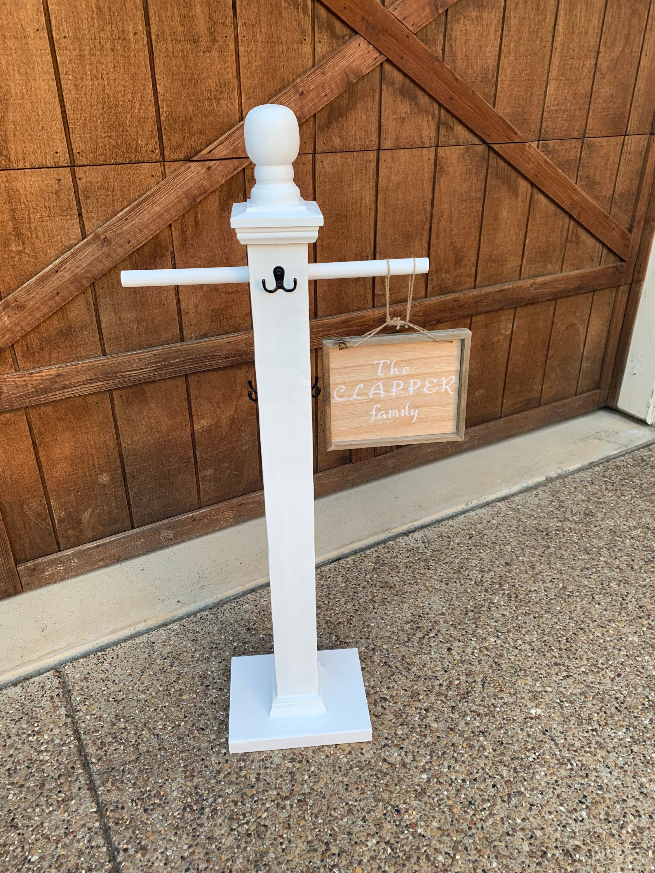 Personalized Banister Post Wood Banister Stocking Holder - Etsy