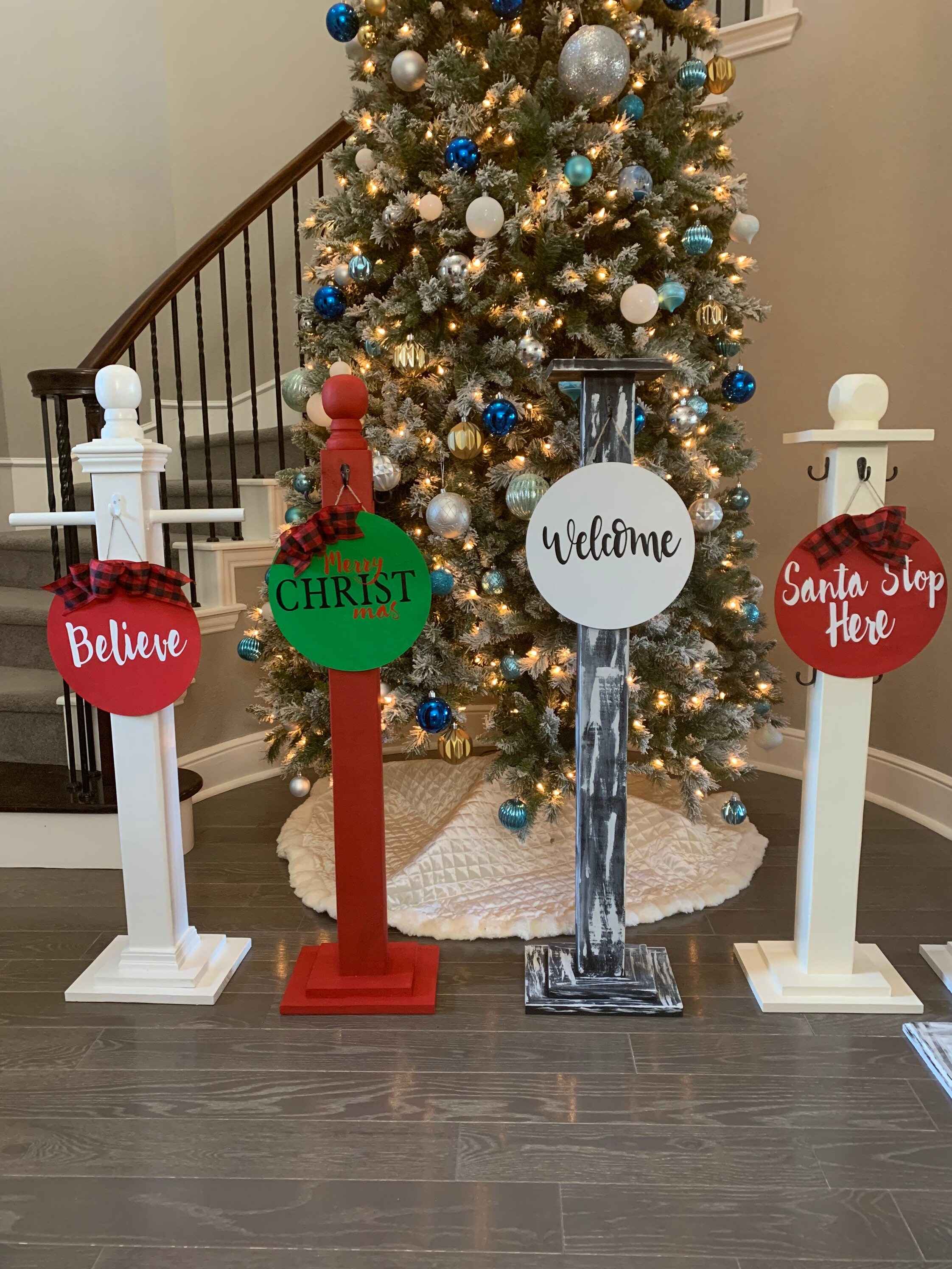 Post With Free Sign Banister Post Post - Etsy