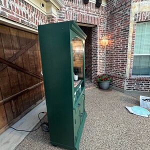 Hunter Green Coffee Bar, Beverage Cabinet, Broyhill Hutch, Coffee and ...
