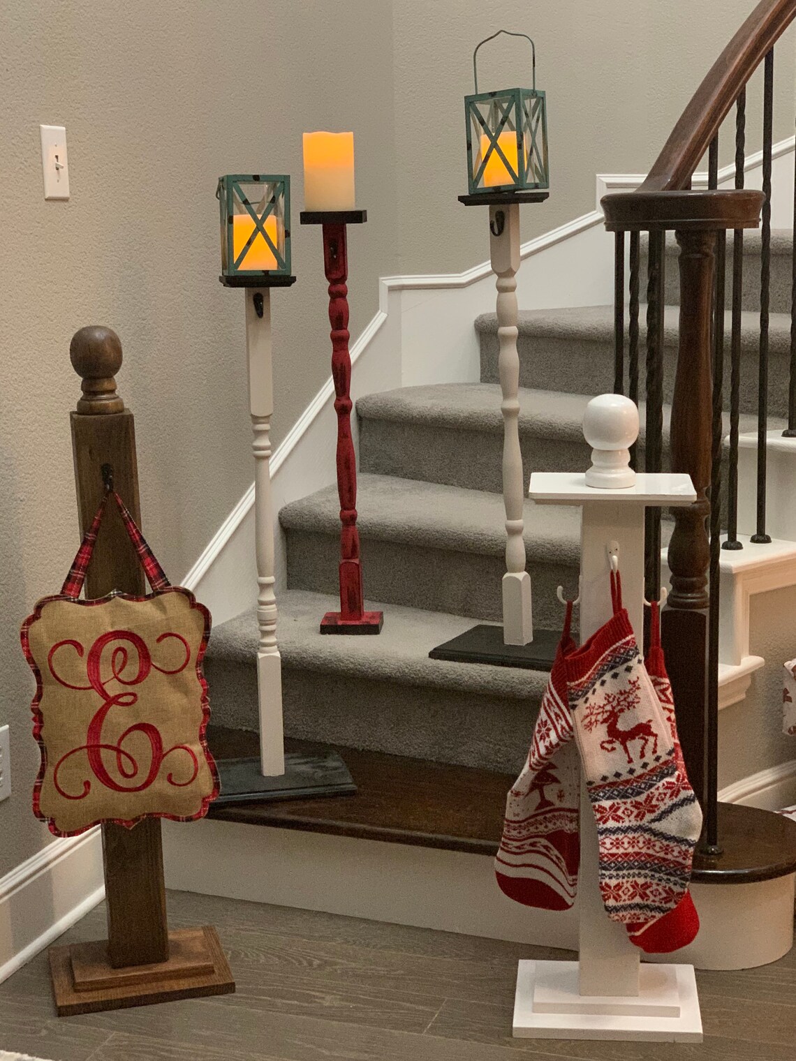Banister Post Display With a FREE Personalized Sign Sign - Etsy