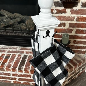 Christmas Stocking Post, Wood Banister Post With Removable Poles - Etsy