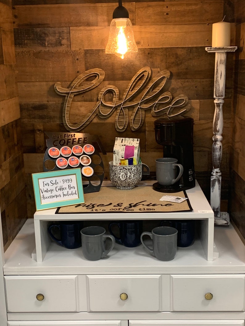Custom Vintage Coffee Bar - Etsy