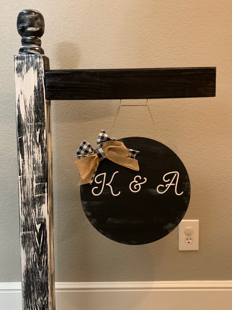 Banister Post, With a FREE Personalized Sign, Wooden Sign Holder, Wood ...