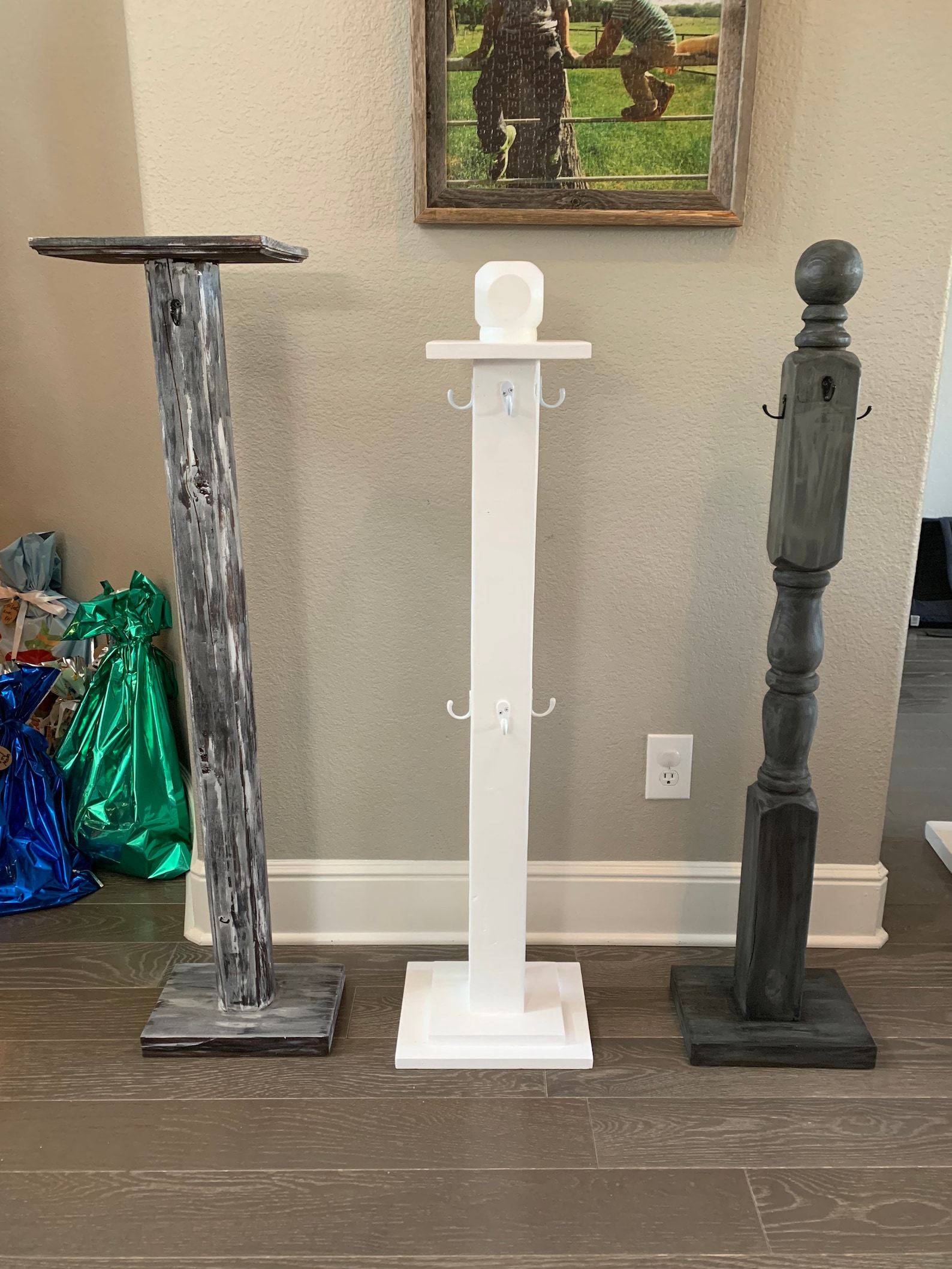 Wood Post, Banister Post, Front Door Decor, Stocking Holder - Etsy