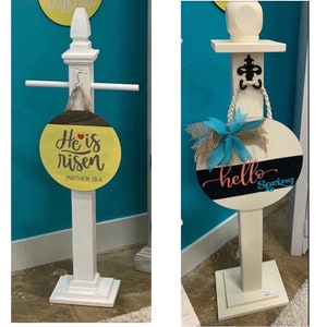 Wood Post, Banister Post With Sign - Etsy