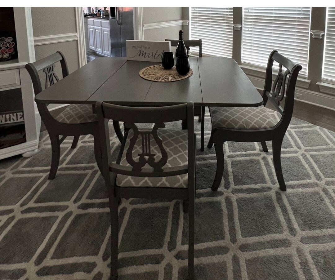 Duncan Phyfe Style Drop Leaf Table Duncan Phyfe Chairs Lyre - Etsy