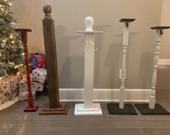 Personalized Banister Post Wood Banister Stocking Holder | Etsy