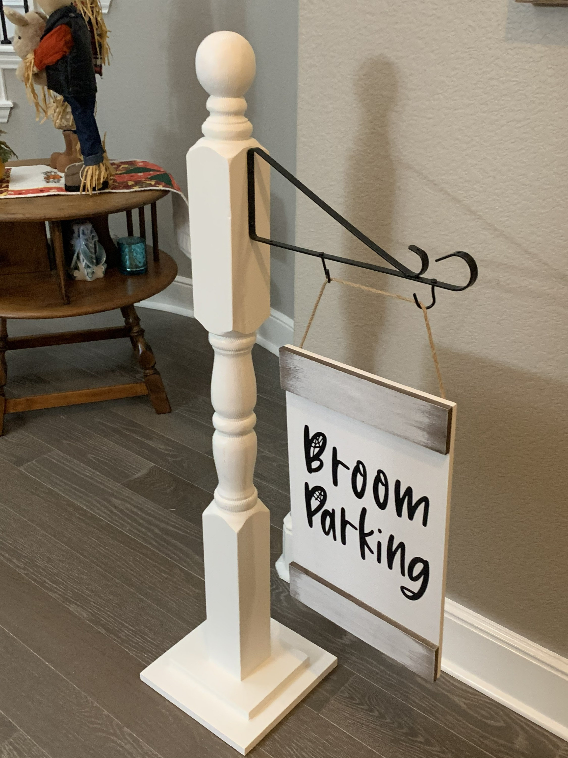 Halloween Post With Broom Parking Sign - Etsy