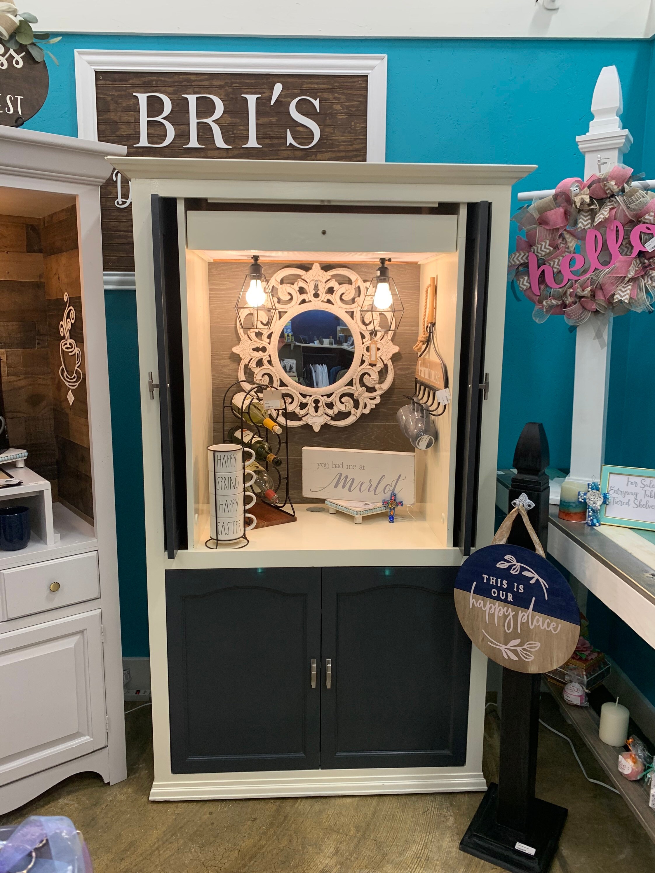 Vintage Coffee/wine Armoire Bar - Etsy