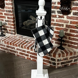 Christmas Stocking Post, Wood Banister Post With Removable Poles - Etsy