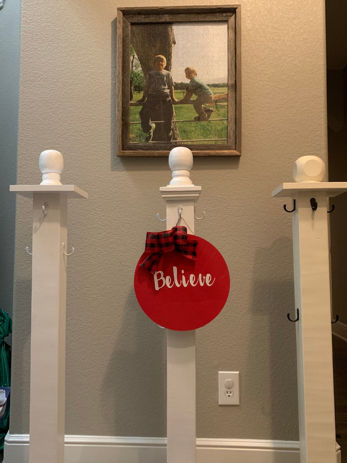 Wood Post Banister Post Front Door Decor | Etsy