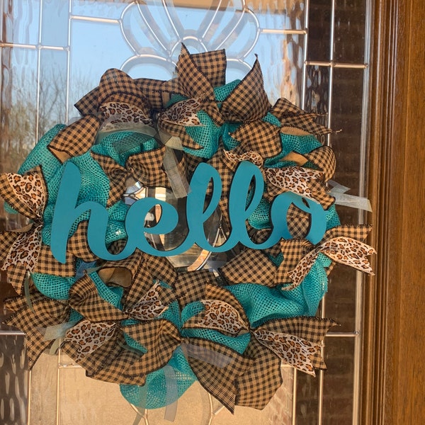 Turquoise Wreath - Etsy