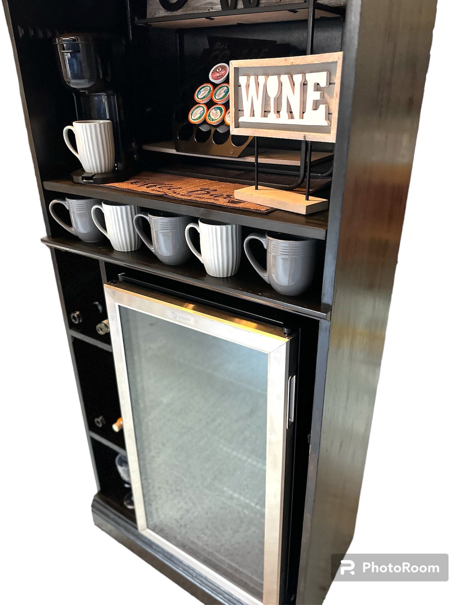 Fridge Included, Coffee Cabinet, Coffee and Wine Hutch, Beverage ...