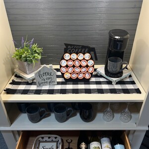 Antique White Coffee Hutch, Beverage Bar, Coffee Armoire With Drawers ...