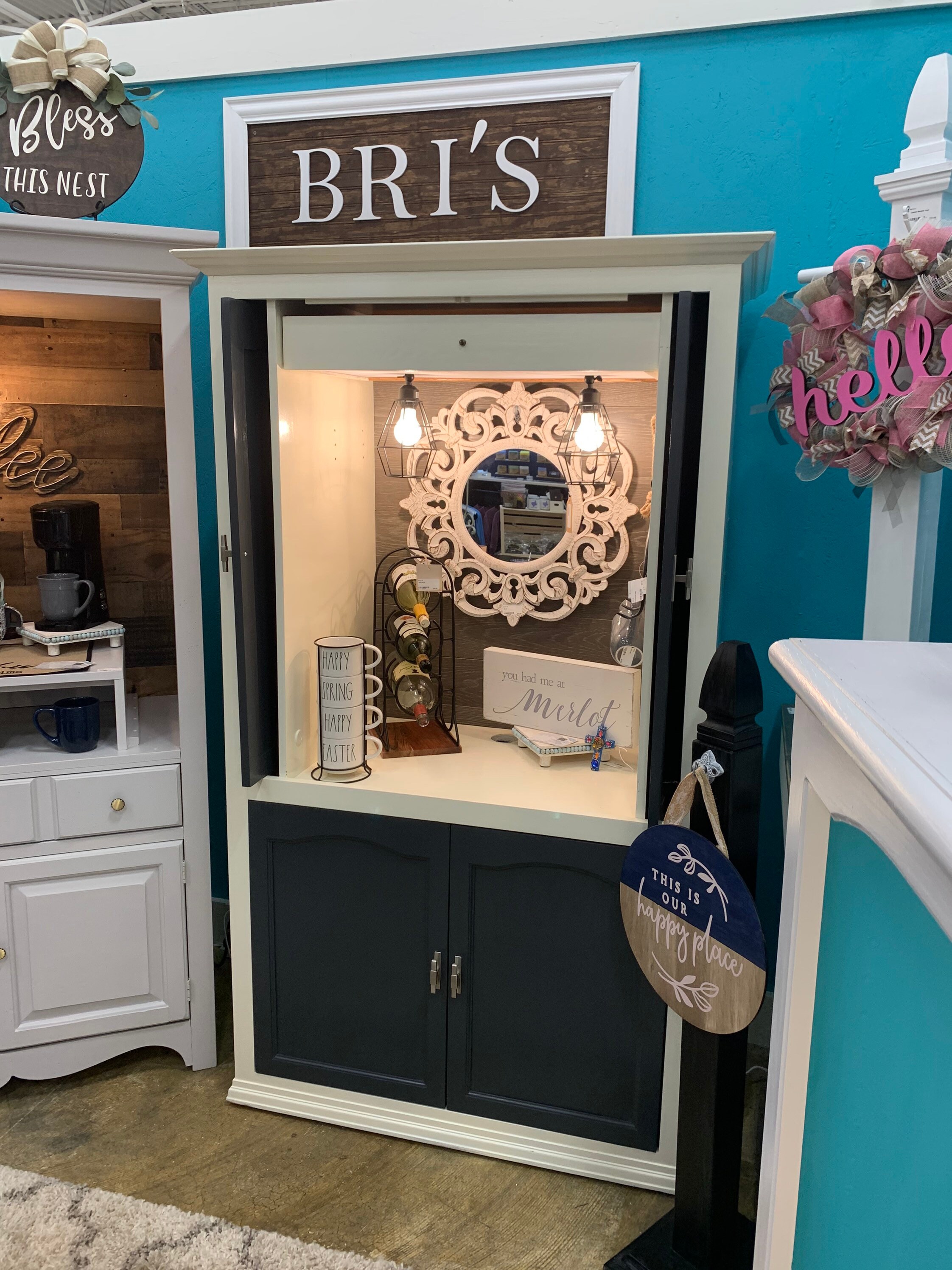 Vintage Coffee/wine Armoire Bar - Etsy