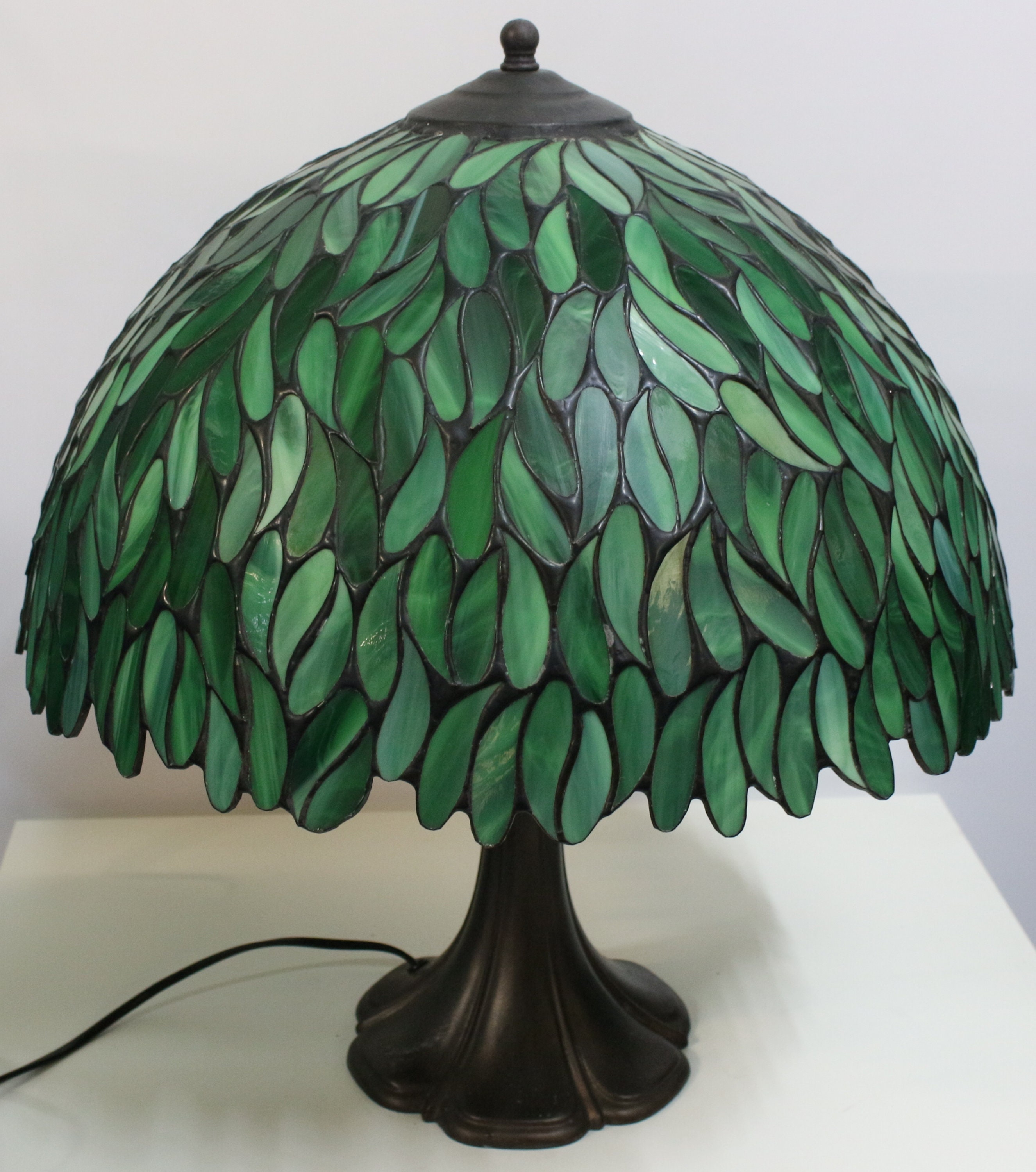Tiffany Standing Lamp "green Leaf" - Etsy