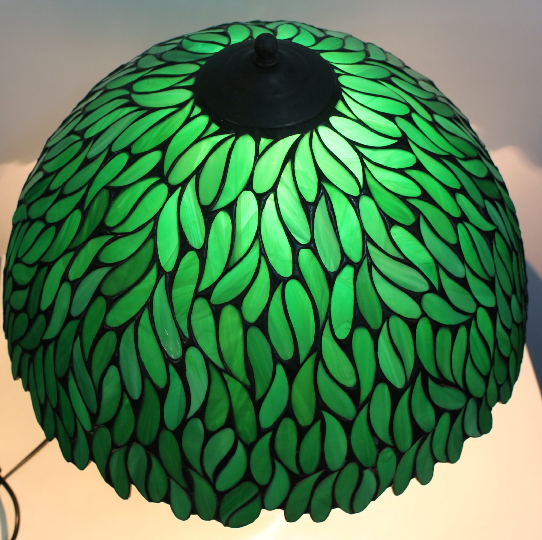 Tiffany Standing Lamp green Leaf - Etsy