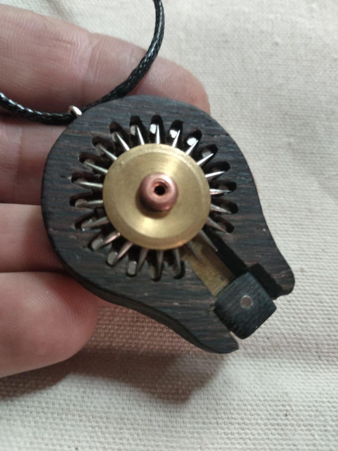 Kinbaku "sunny Wheel" Necklace With Wood-tip / Wartenberg Pin Wheel ...