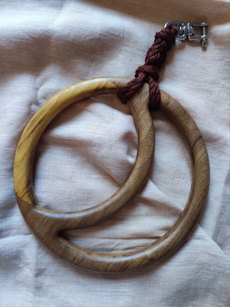 Ring day&night / Kinbaku Suspension Ring / Shibari Ring / Steel Core / Wooden Ring / Bdsm Ring ...