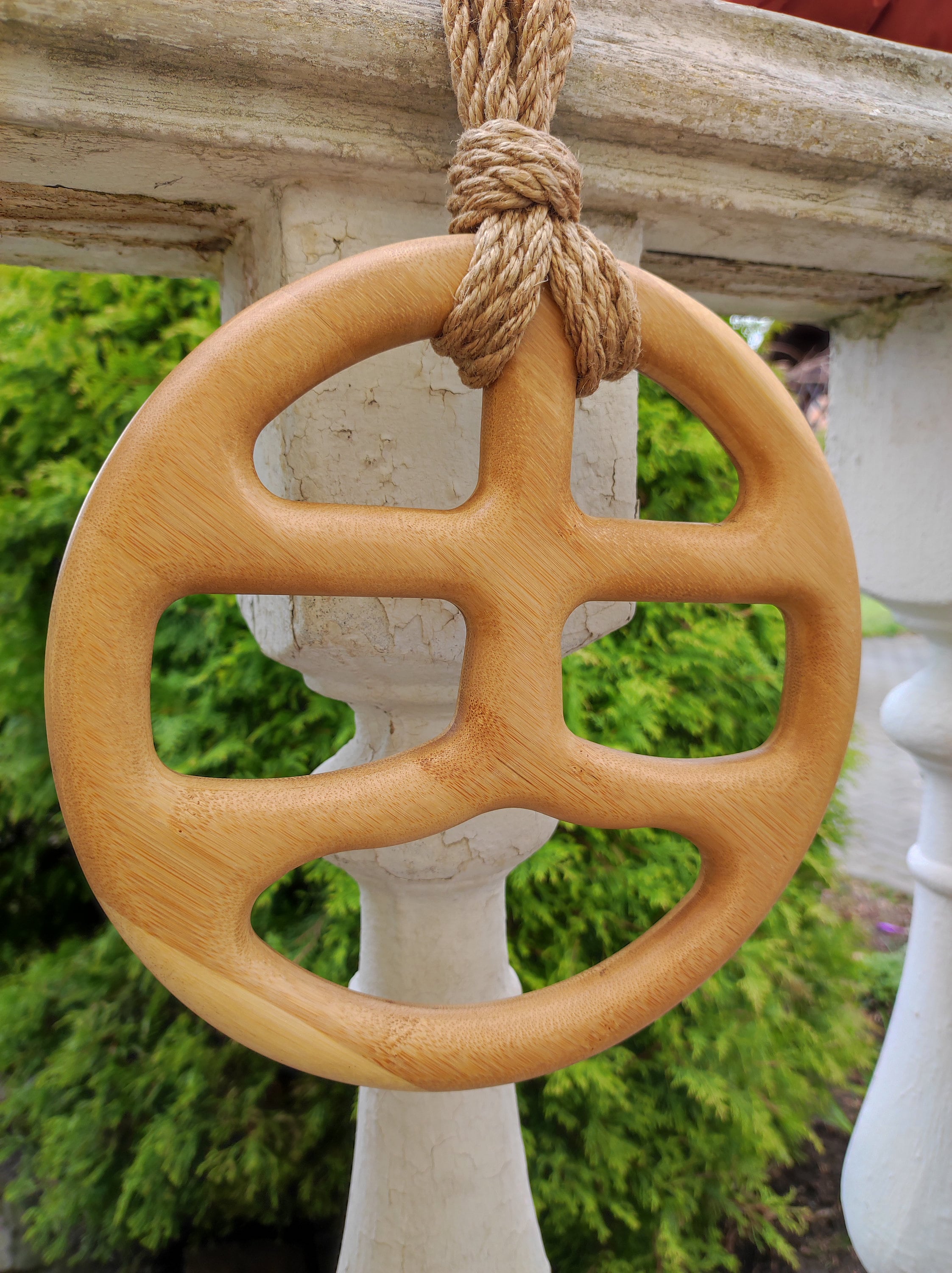 Shibari Suspension Ring "bamboo Samurai" – Wooden Kinbaku Ring With ...