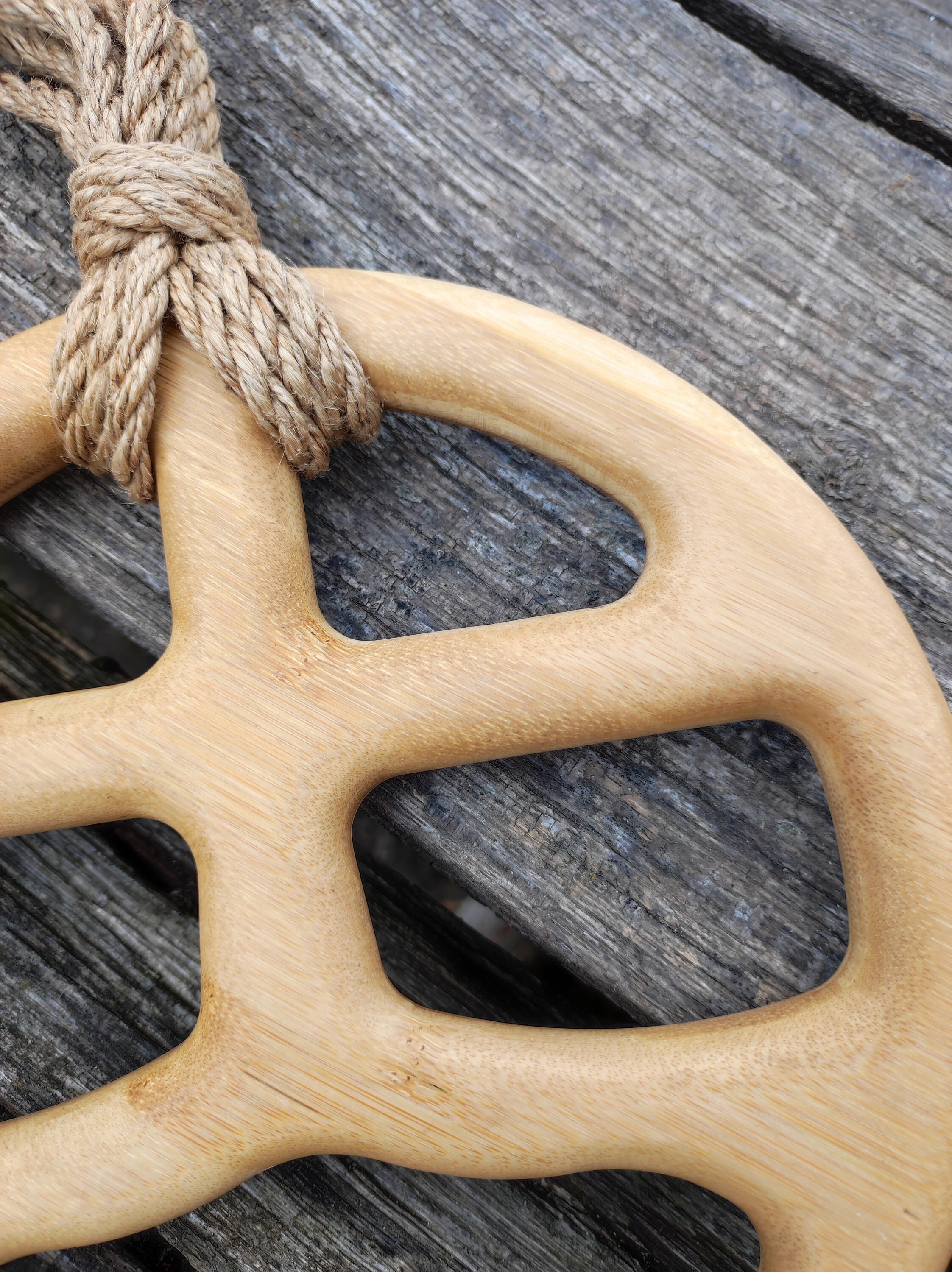 Shibari Suspension Ring "bamboo Samurai" – Wooden Kinbaku Ring With ...