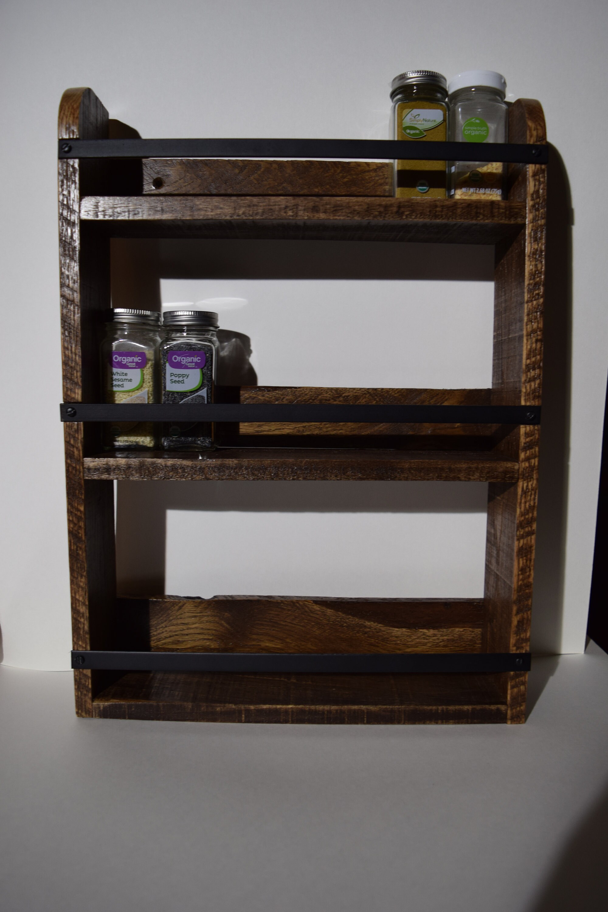 Rustic Reclaimed Wood Spice Wall Rack Essential Oil Storage | Etsy UK