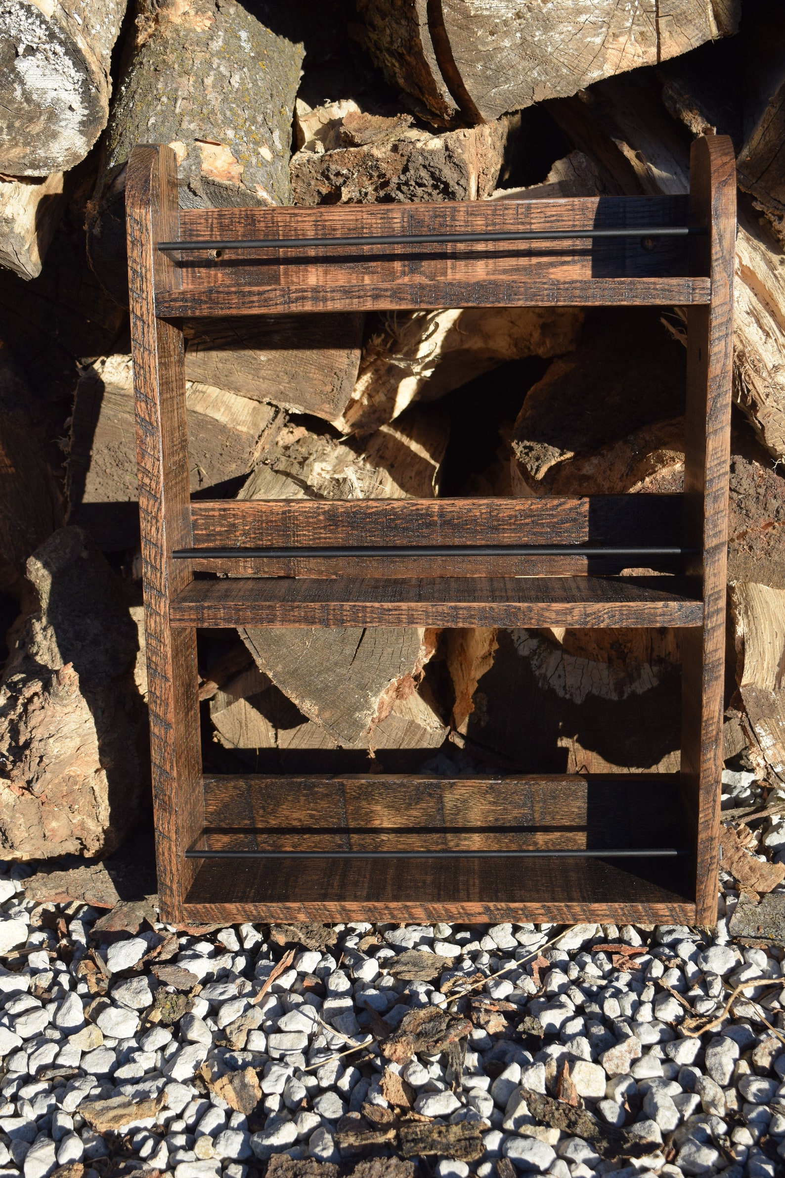 Rustic Reclaimed Wood Spice Wall Rack Essential Oil Storage - Etsy