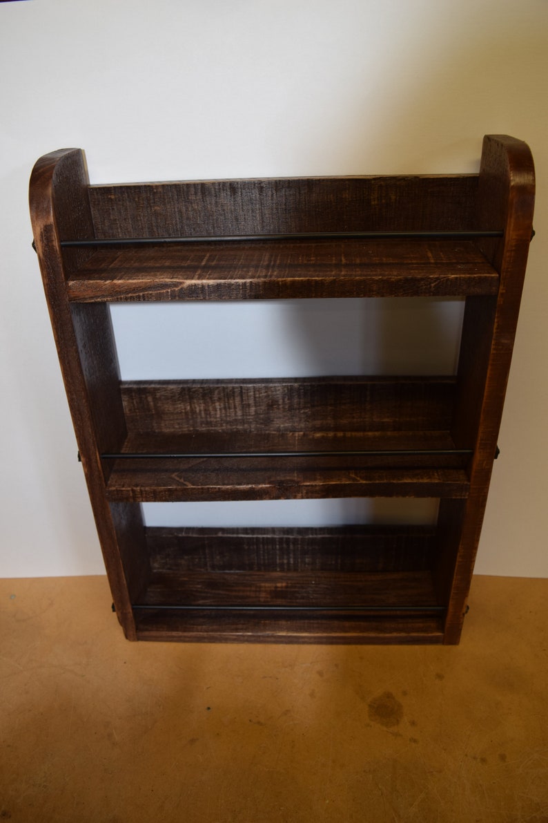 Rustic Reclaimed Wood Spice Wall Rack Essential Oil Storage - Etsy