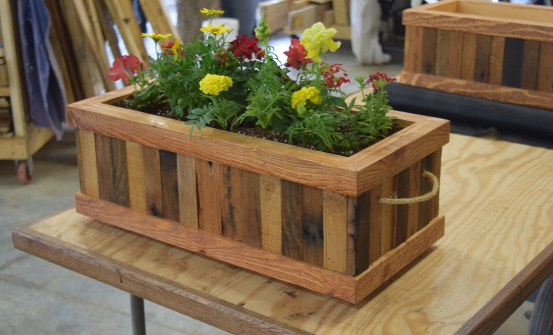 Reclaimed Wood Planting Box, Rustic Planter, Wood Planter Box, Flower ...