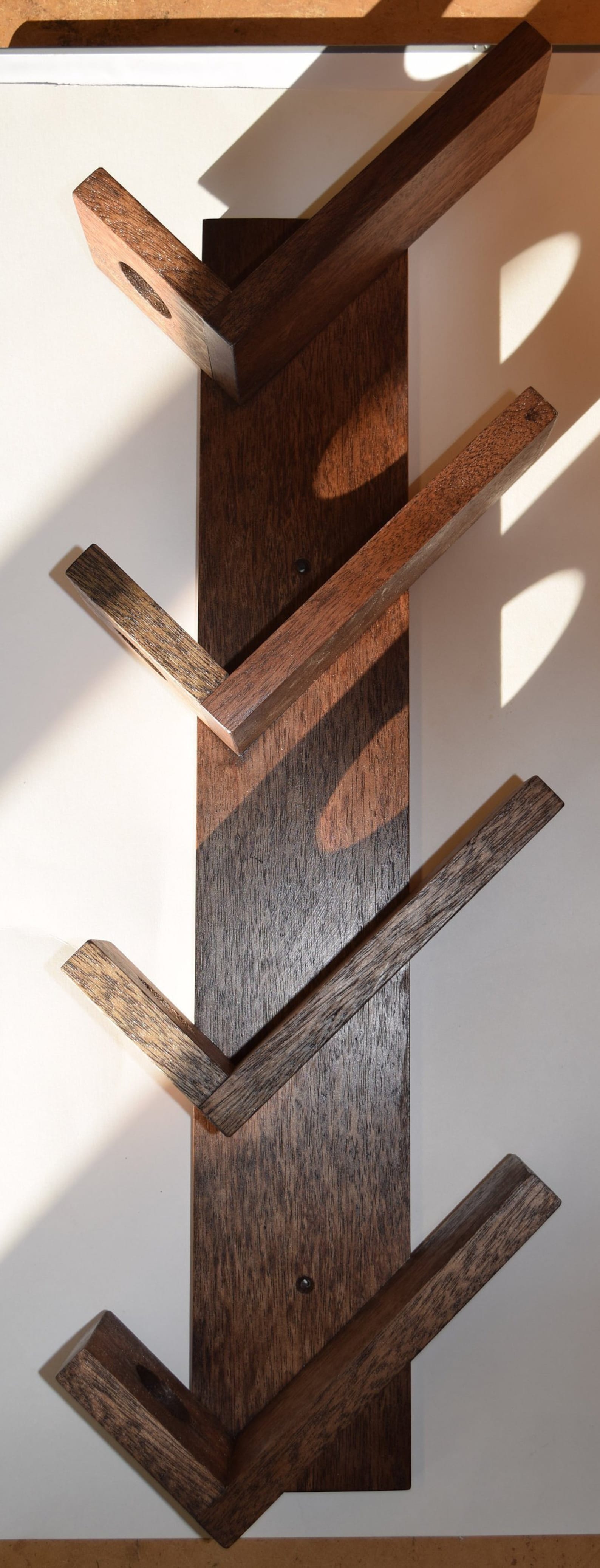 Vertical Wine Rack Mahogany Wood Modern Wall Mounting Wine - Etsy Canada