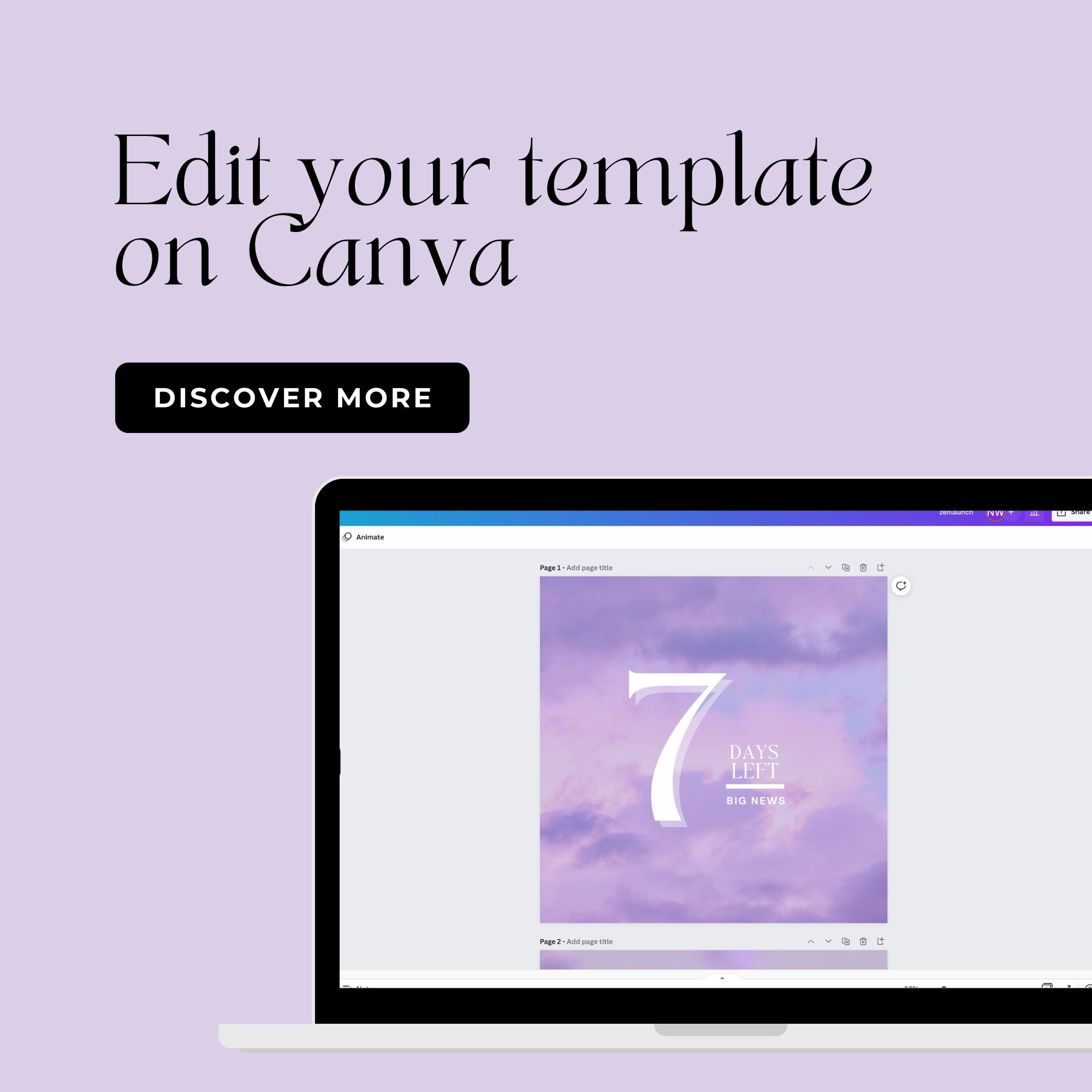 Editable Countdown to Launch Purple Instagram Feed Posts - Etsy