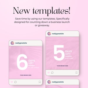 Editable Pink Social Media Launch Templates I Instagram Canva Template ...