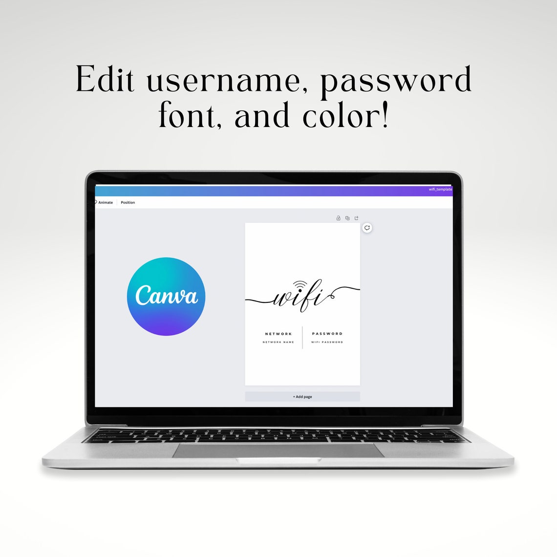 Gold WIFI Login Sign, Printable Wifi Sign, Wifi Password Sign, Wifi ...