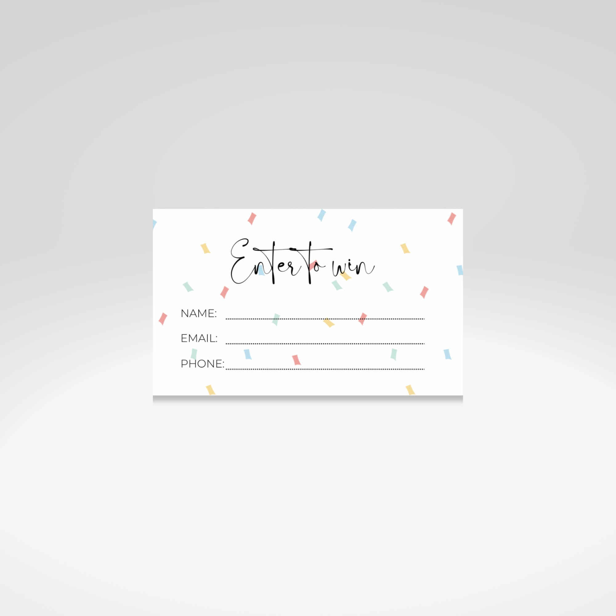 PRINTABLE Raffle Ticket Template, Enter to Win Giveaway, Printable ...