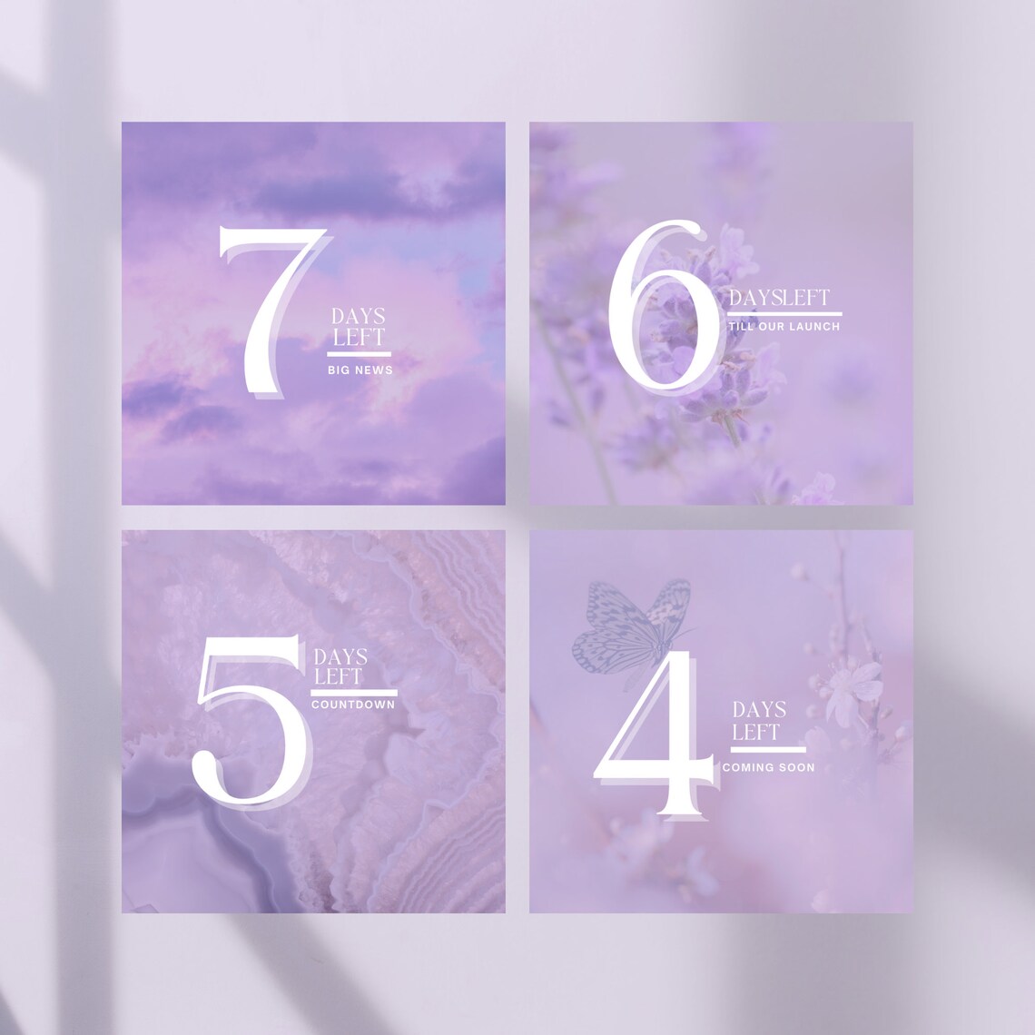 Editable Countdown to Launch Purple Instagram Feed Posts - Etsy