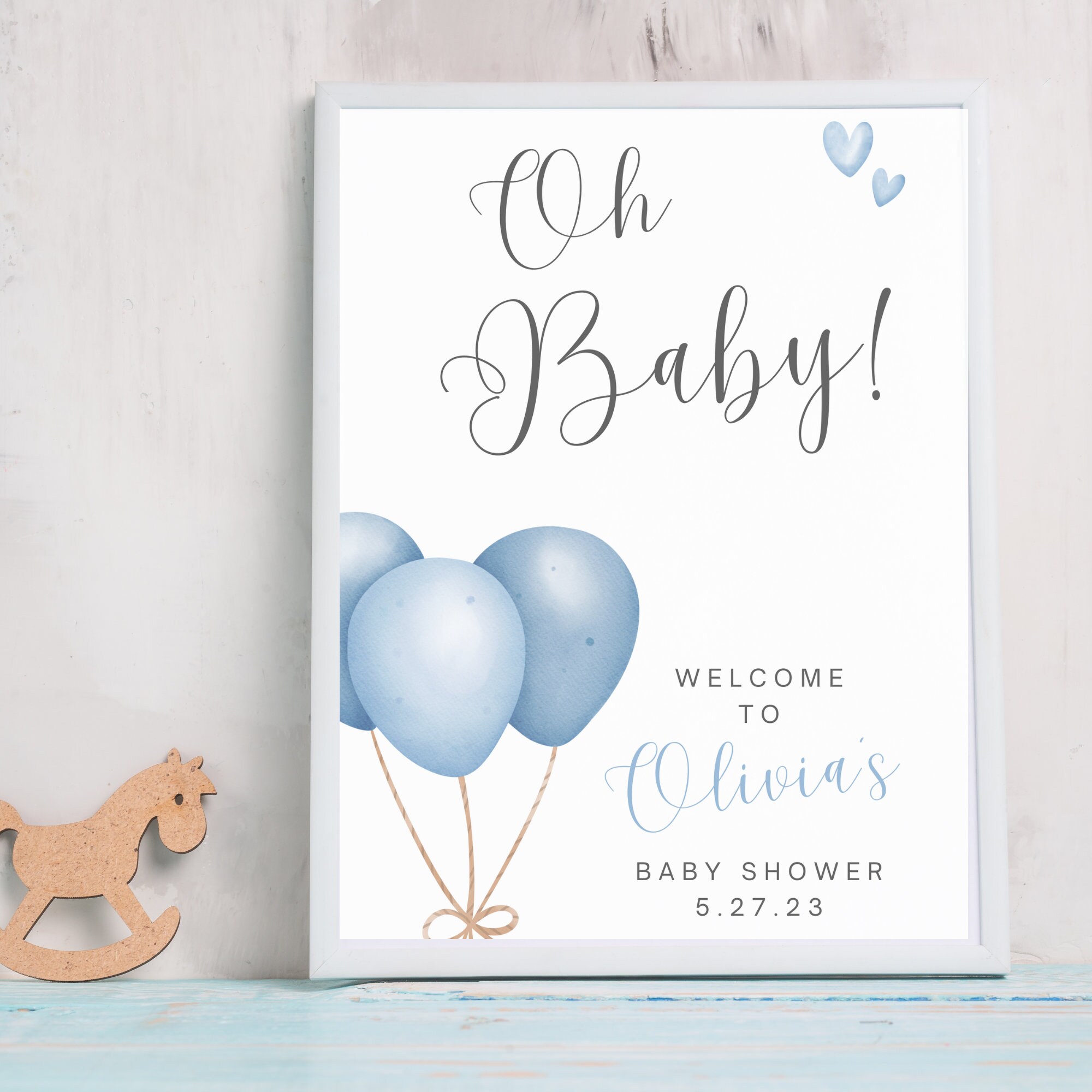 Stork Baby Shower Bundle Templates Stork Baby Shower Blue - Etsy