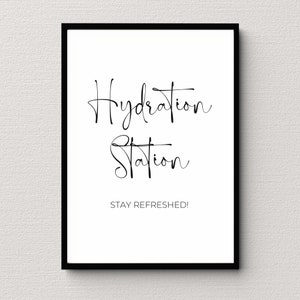 PRINTABLE Hydration Station Sign, Water Station Poster, Baby Shower ...