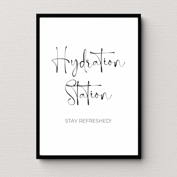 Hydration Station Sign - Etsy