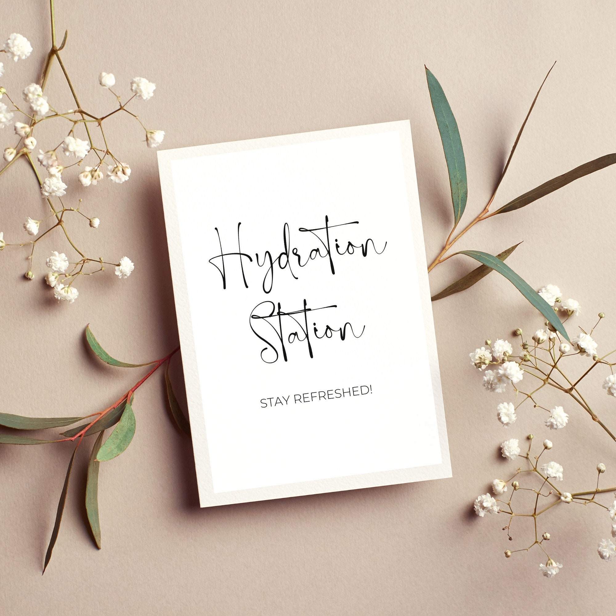 PRINTABLE Hydration Station Sign, Water Station Poster, Baby Shower ...