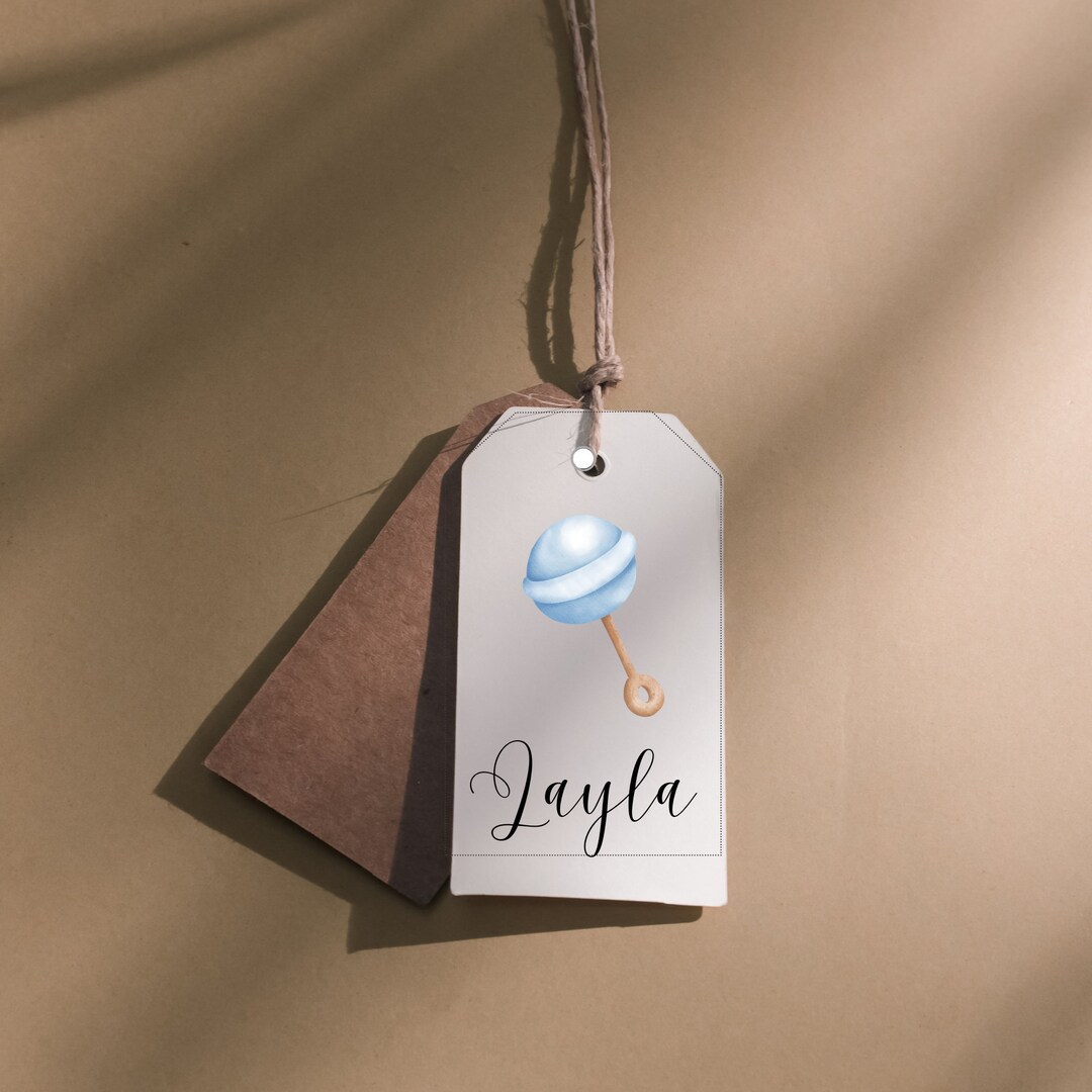 Editable Baby Shower Boy Tags Instant Download - Etsy