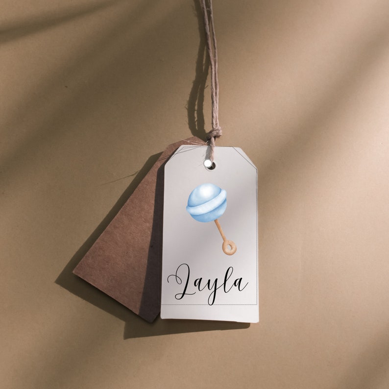 Editable Baby Shower Boy Tags Instant Download - Etsy