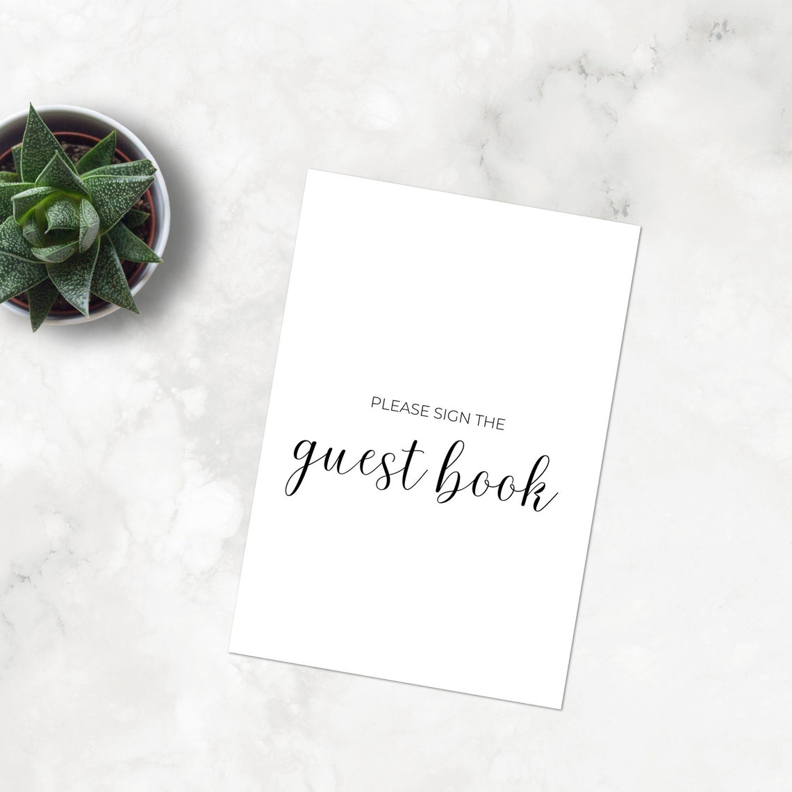 Guest Book Sign: Minimalist Calligraphy, 8x10 Printable (PDF) - Etsy