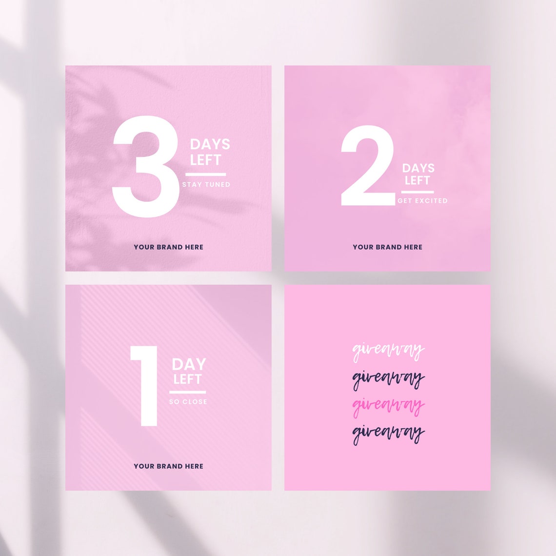 Editable Pink Social Media Launch Templates I Instagram Canva Template ...