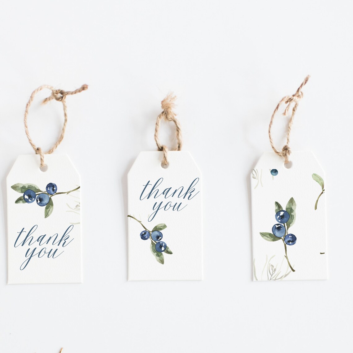 Blueberry Baby Shower Thank You Tags: Berry Sweet Favors (printable PDF ...