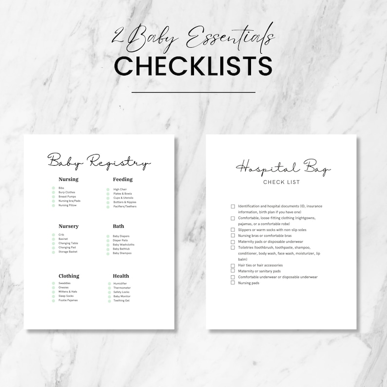 Pregnancy Checklists Bundle Printable, Pregnancy to Do Lists PDF ...